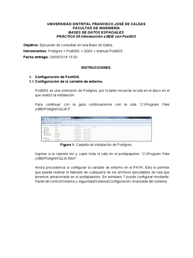 Práctica 05 Introducción A BDE Con PostGIS | PDF | SQL | Postgre Sql