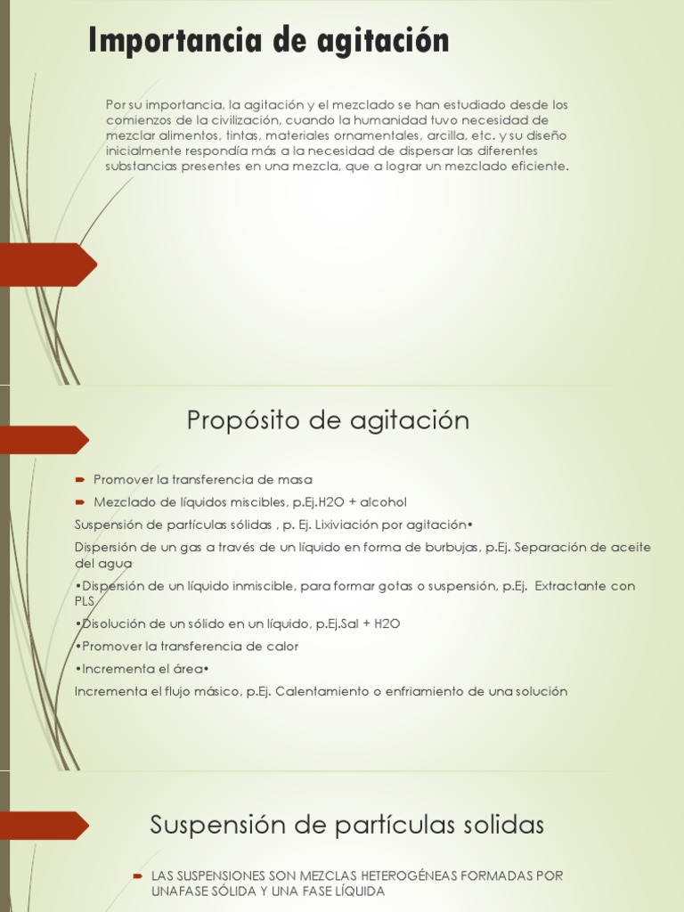 Importancia de la Agitación en Mezclas | PDF | Suspensión (Química ...