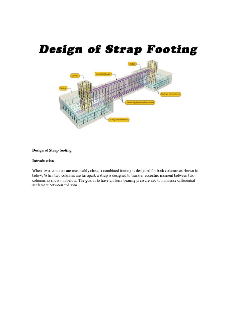 Design of Strap Footing | PDF | Structural Analysis | Column