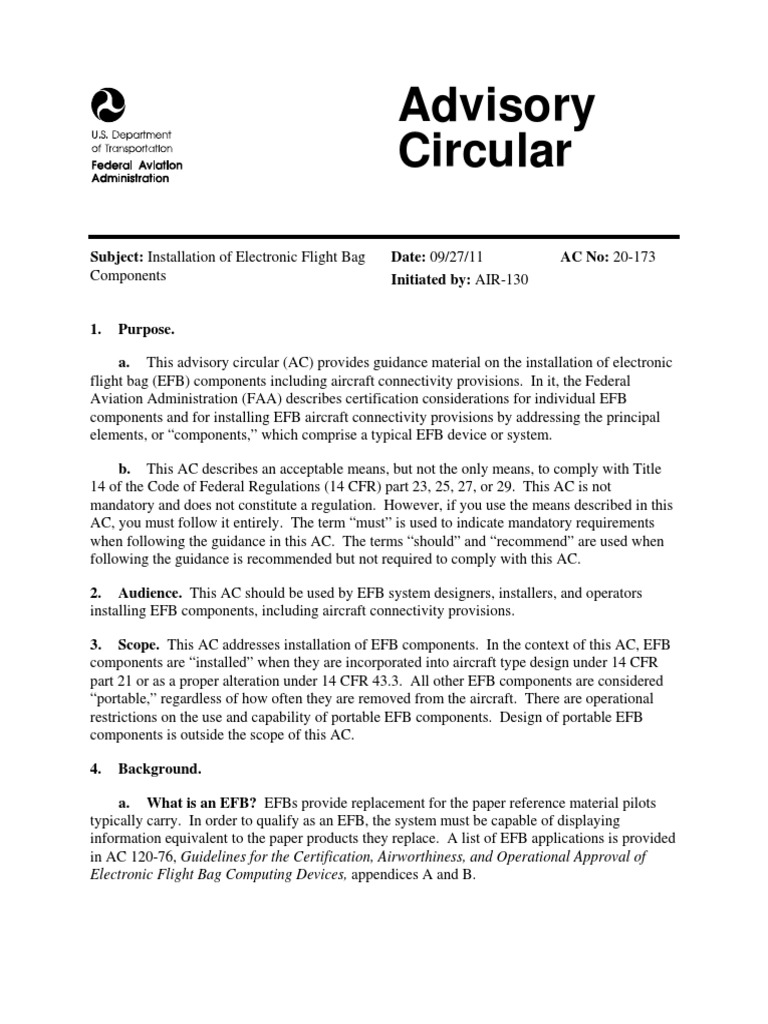 Advisory Circular: Federal Aviation Administration | PDF | Electrical ...