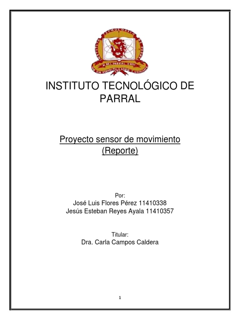 Proyecto Sensor de Movimiento | PDF | Sensor | Electromagnetismo