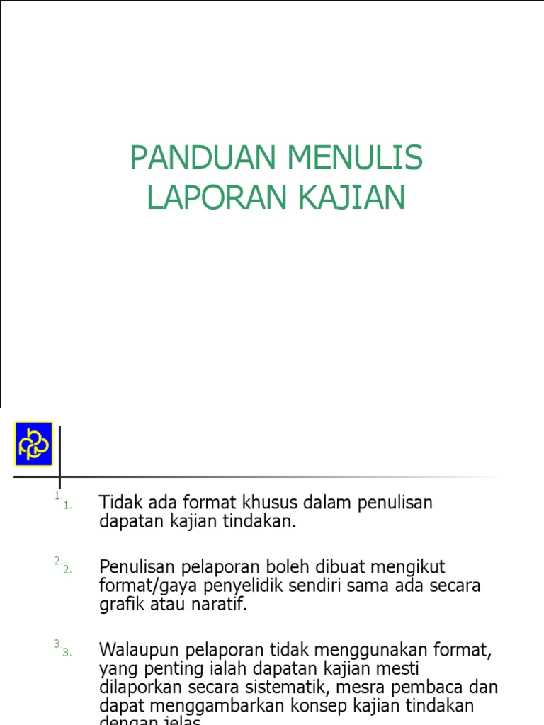 Panduan Menulis Laporan Kajian | PDF