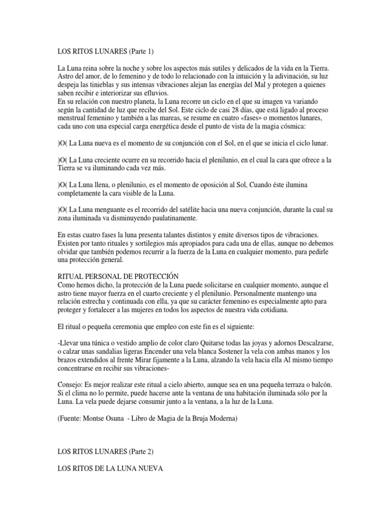 Ritos Lunares | PDF | Luna | Rituales