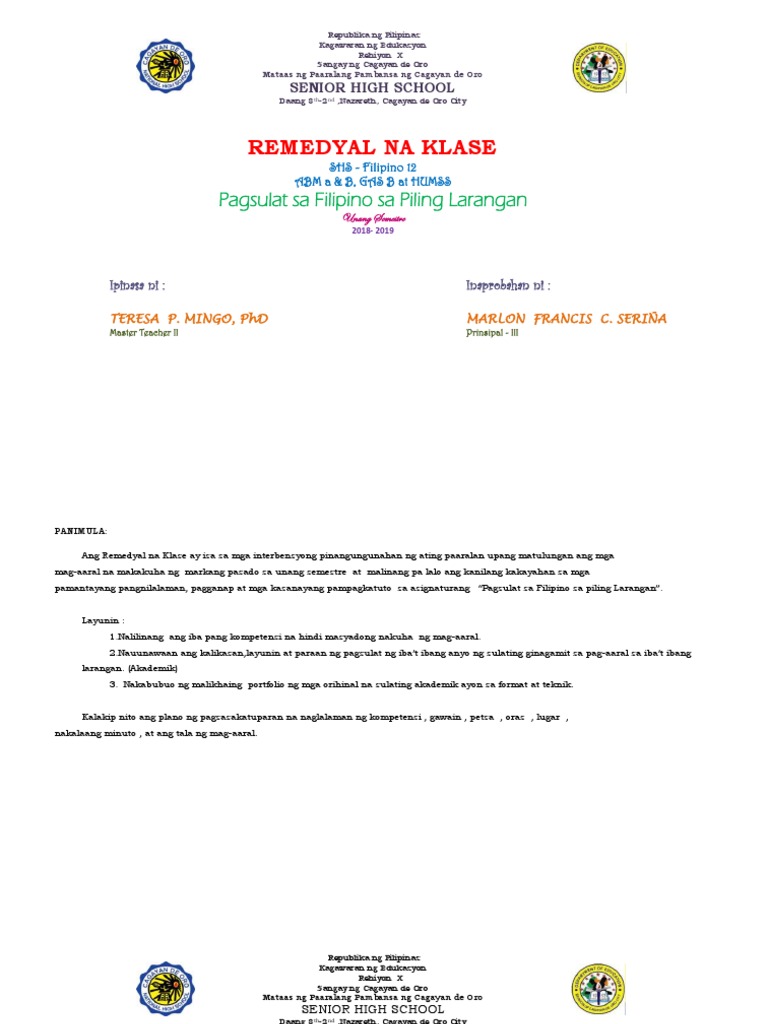 Catch Up Program | PDF