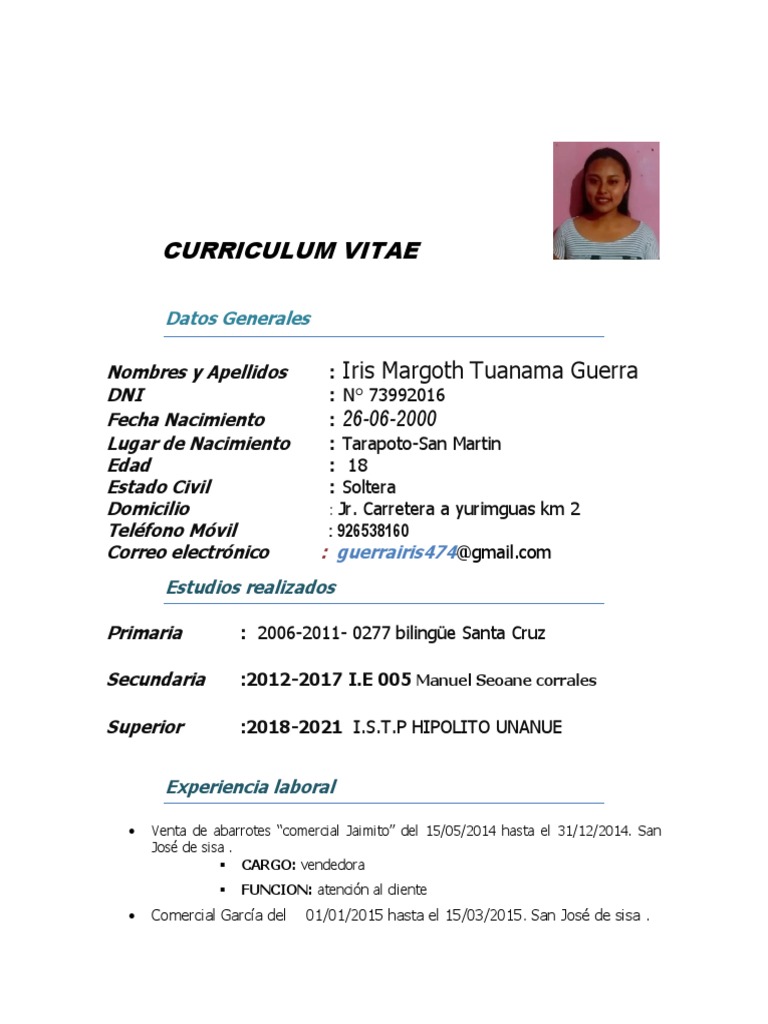 CURRICULUM VITAE Iris | PDF