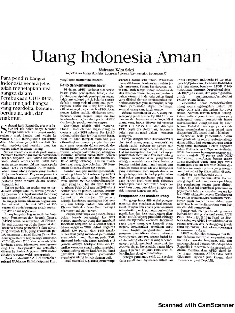 Utang Indonesia Aman | PDF