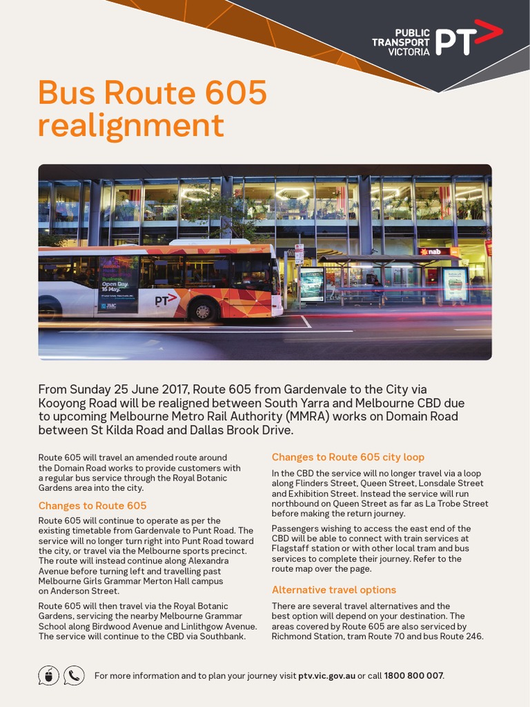 Bus 605 Realignment | PDF | Melbourne | Electric Public Transport