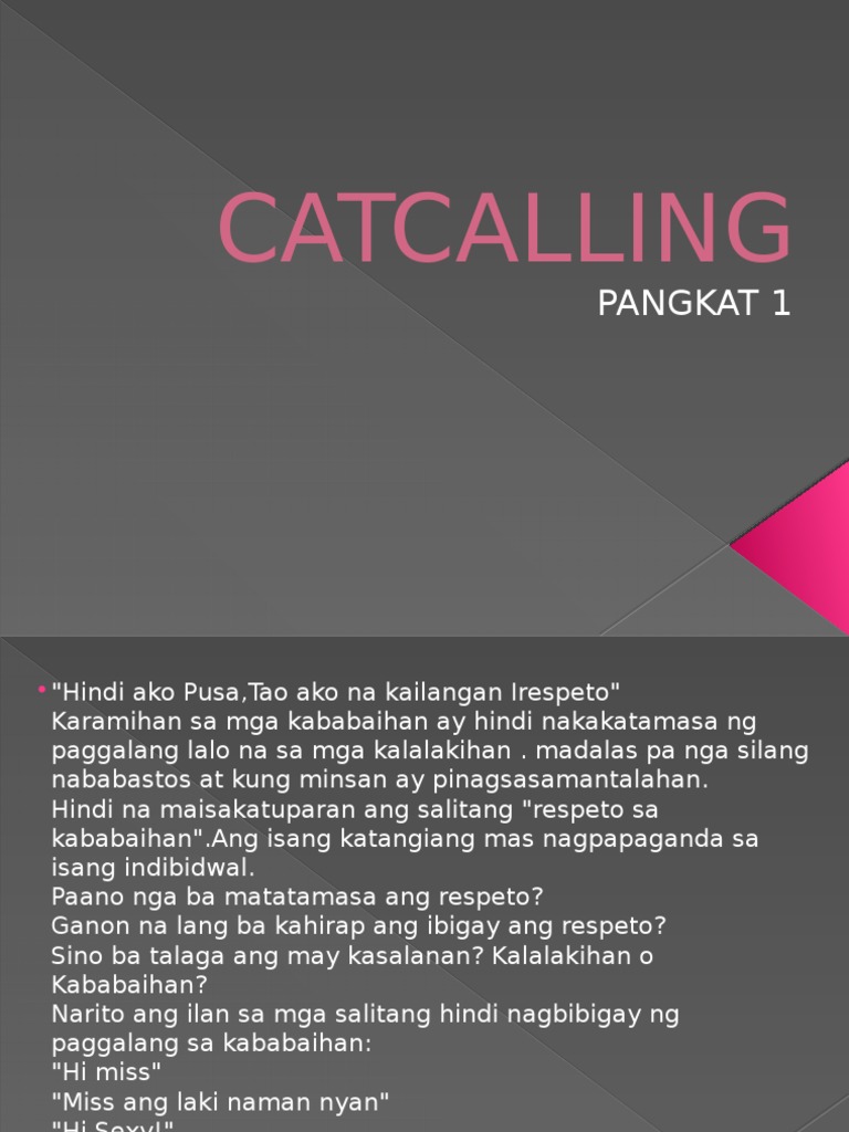 Catcalling | PDF