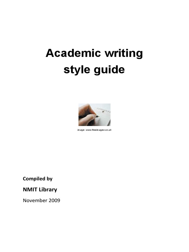 Academic Writing Style Guide: NMIT Library | PDF | Résumé | Idea