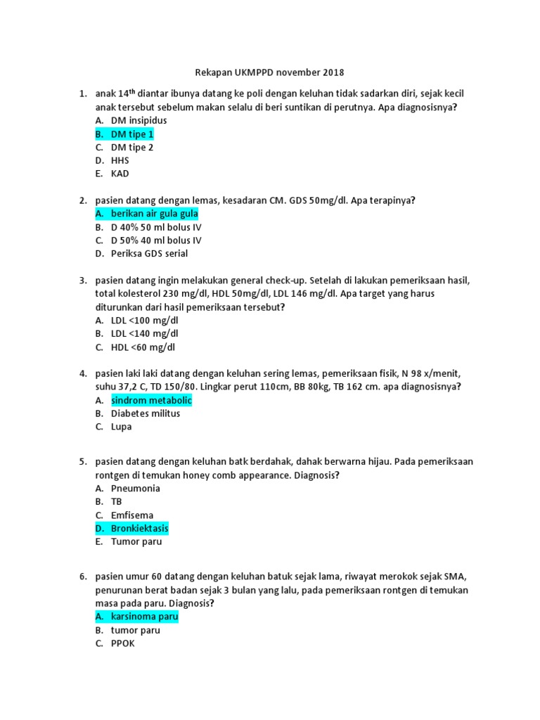 Rekapan UKMPPD November 2018 | PDF