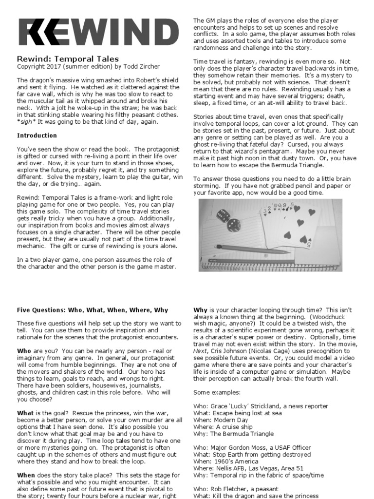 Rewind: Temporal Tales | PDF | Time Travel | Time