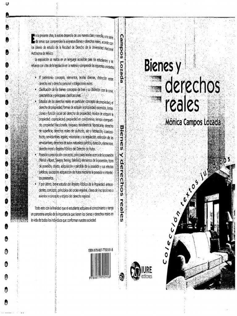 Bienes y Derechos Reales - Mónica Campos Lozada PDF | PDF