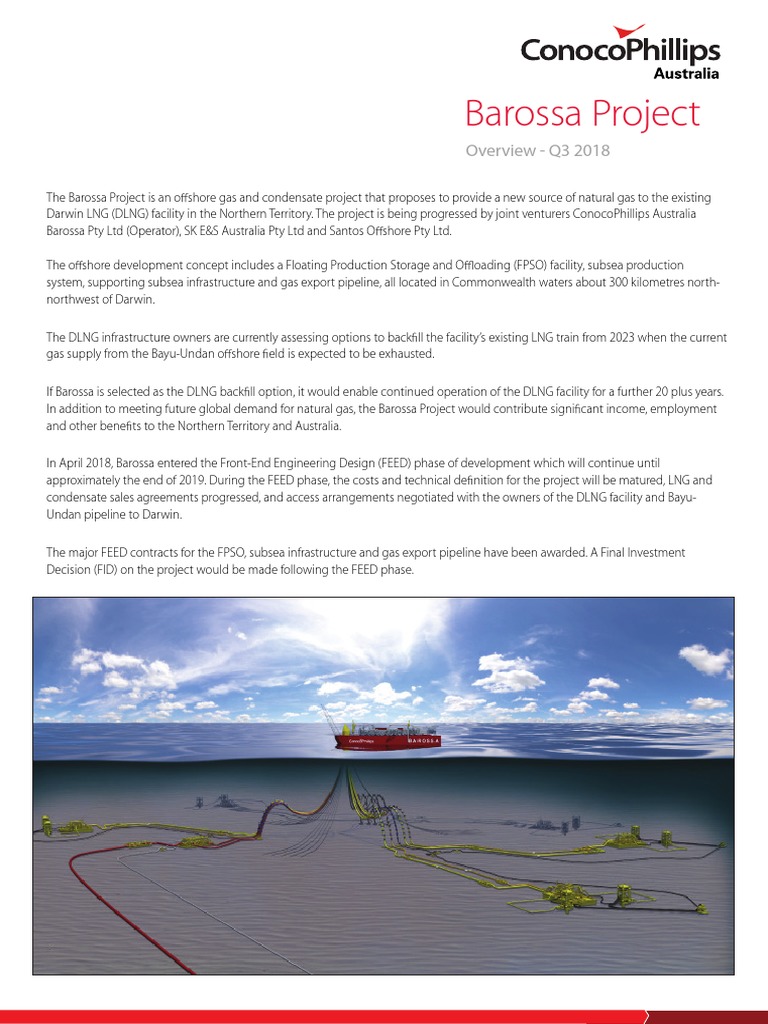 Barossa Gas Project Overview | PDF | Natural Gas | Energy And Resource