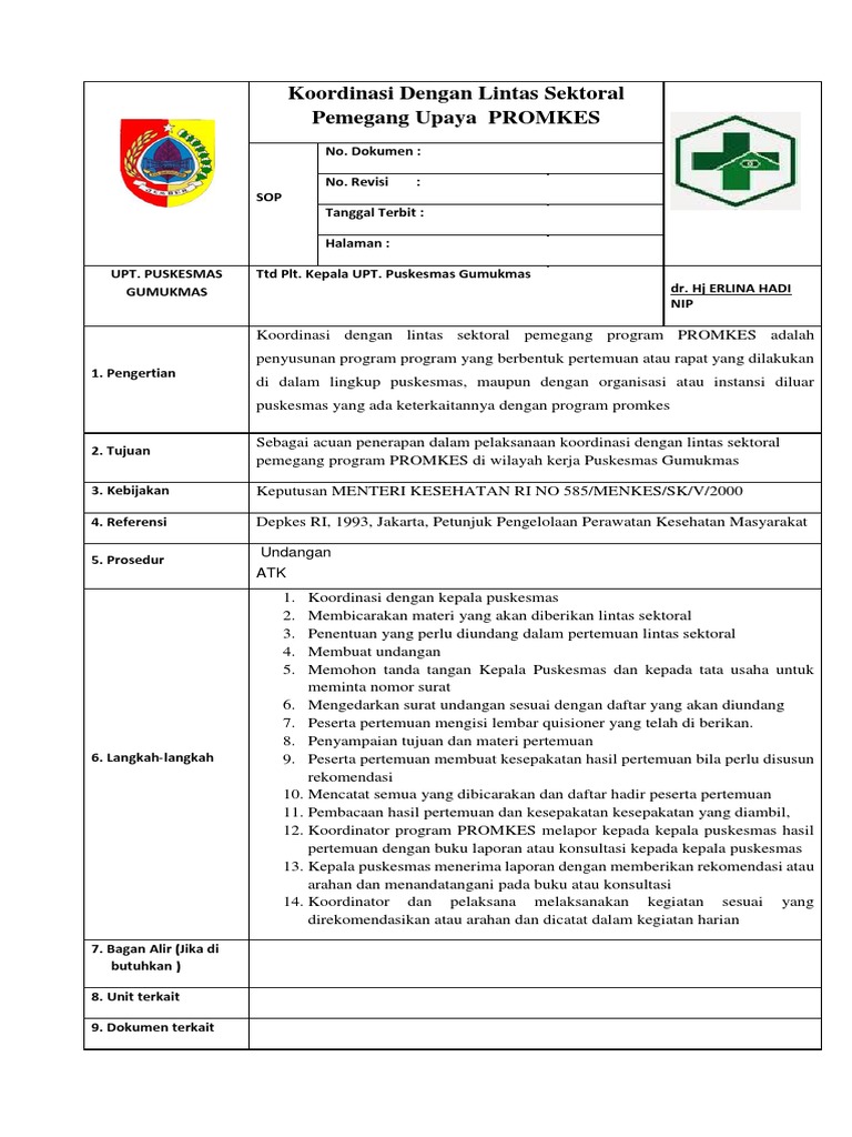 SOP Kerja Sama Lintas Sektor | PDF SOP Kerja Sama Lintas Sektor | PDF