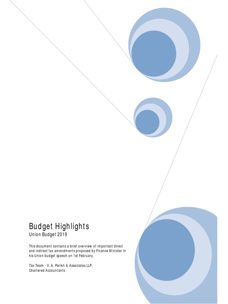 Budget 2019 Pdf