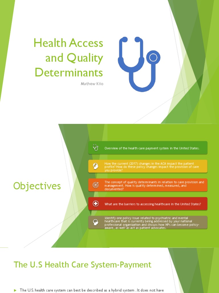 Health Access and Quality Determinants | PDF | Health Care | Mental Health