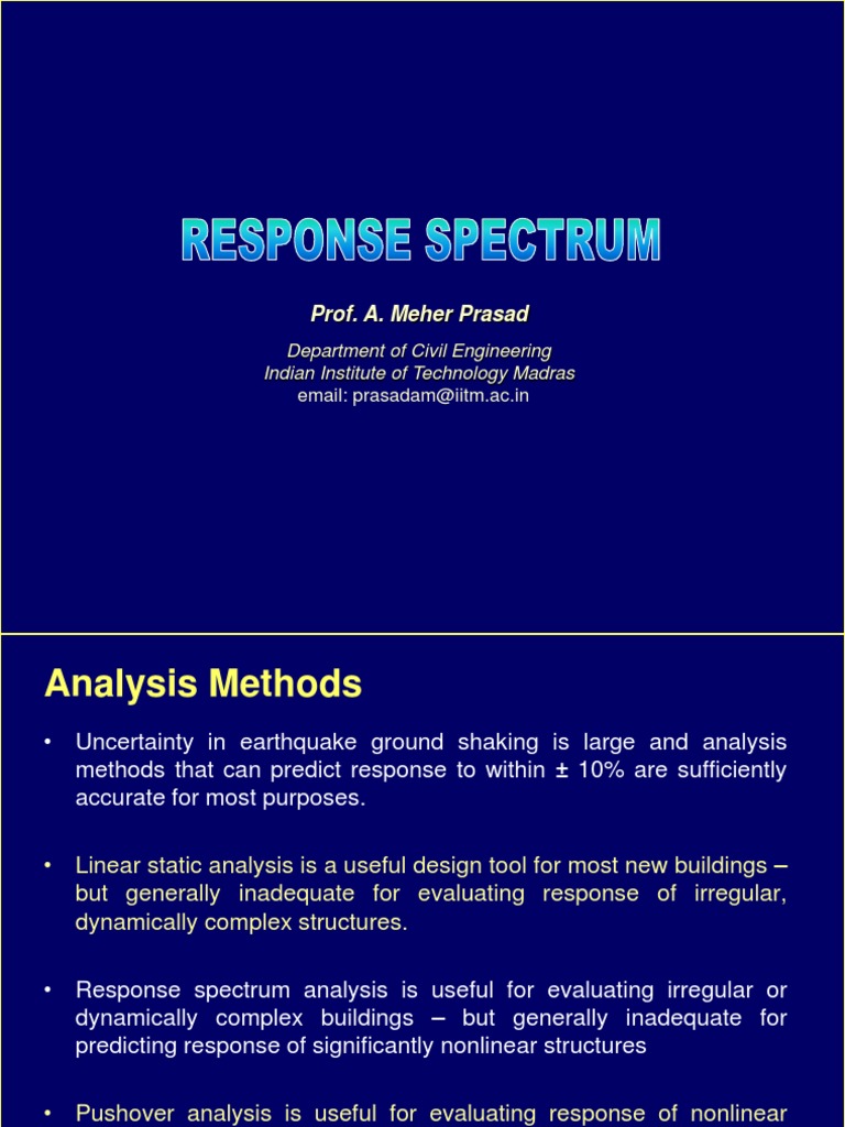 Response Spectrum - Edited - 2 | PDF | Elasticity (Physics) | Mechanics