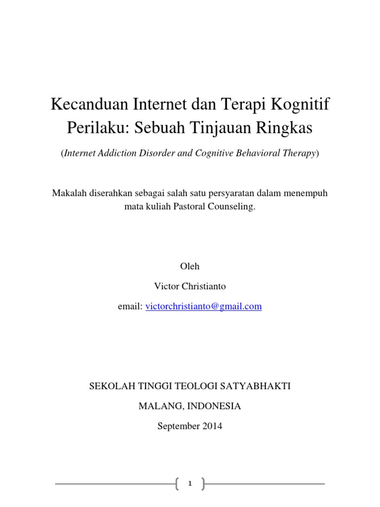 Kecanduan Internet & CBT | PDF