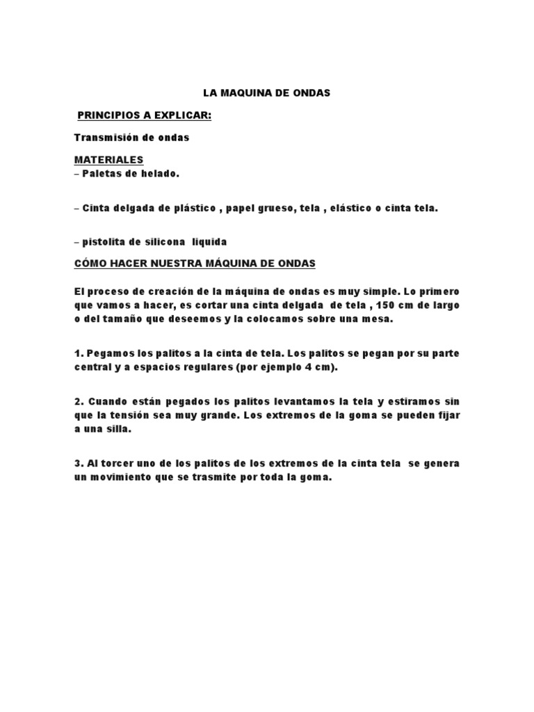 La Maquina de Ondas | PDF | Olas | Sonido