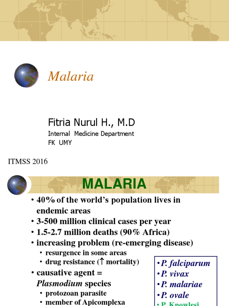 Malaria Presentation | PDF | Malaria | Plasmodium Falciparum