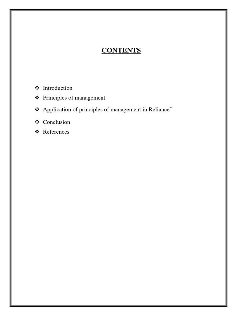 Introduction Principles of Management Application of Principles of ...