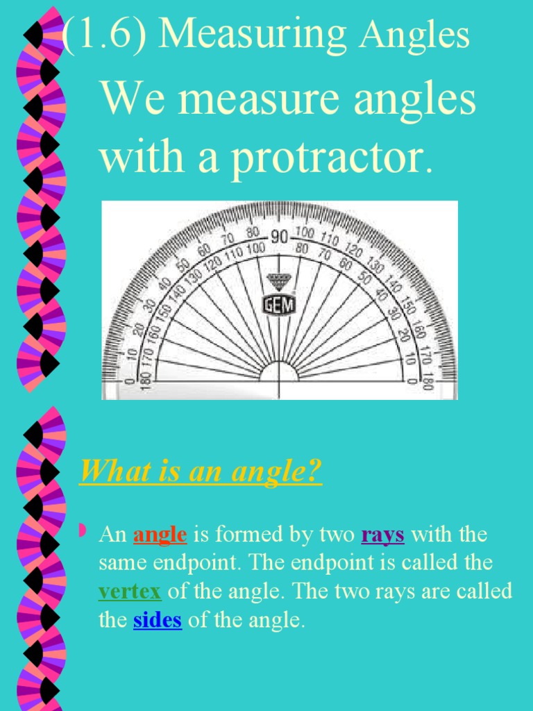 (1-6) Measuring Angles | PDF | Home & Garden