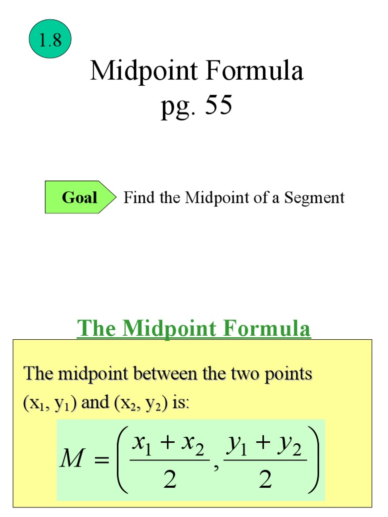 Midpoint Formula in Analytic Geometry | PDF | Geometry | Analytic Geometry
