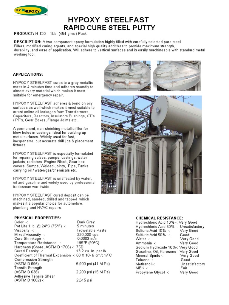 A Rapid-Curing Epoxy Putty Formulation for Metal Repair and Fabrication ...