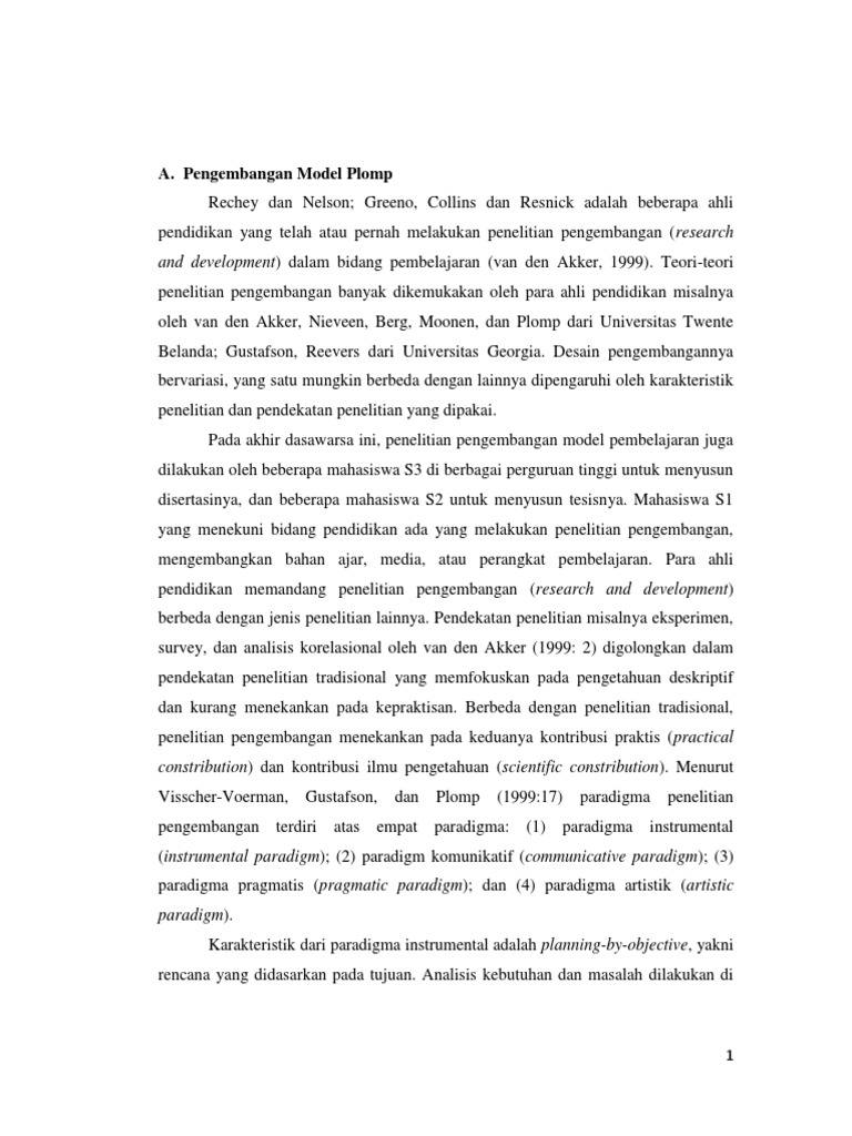 Model Pengembangan Plomp | PDF