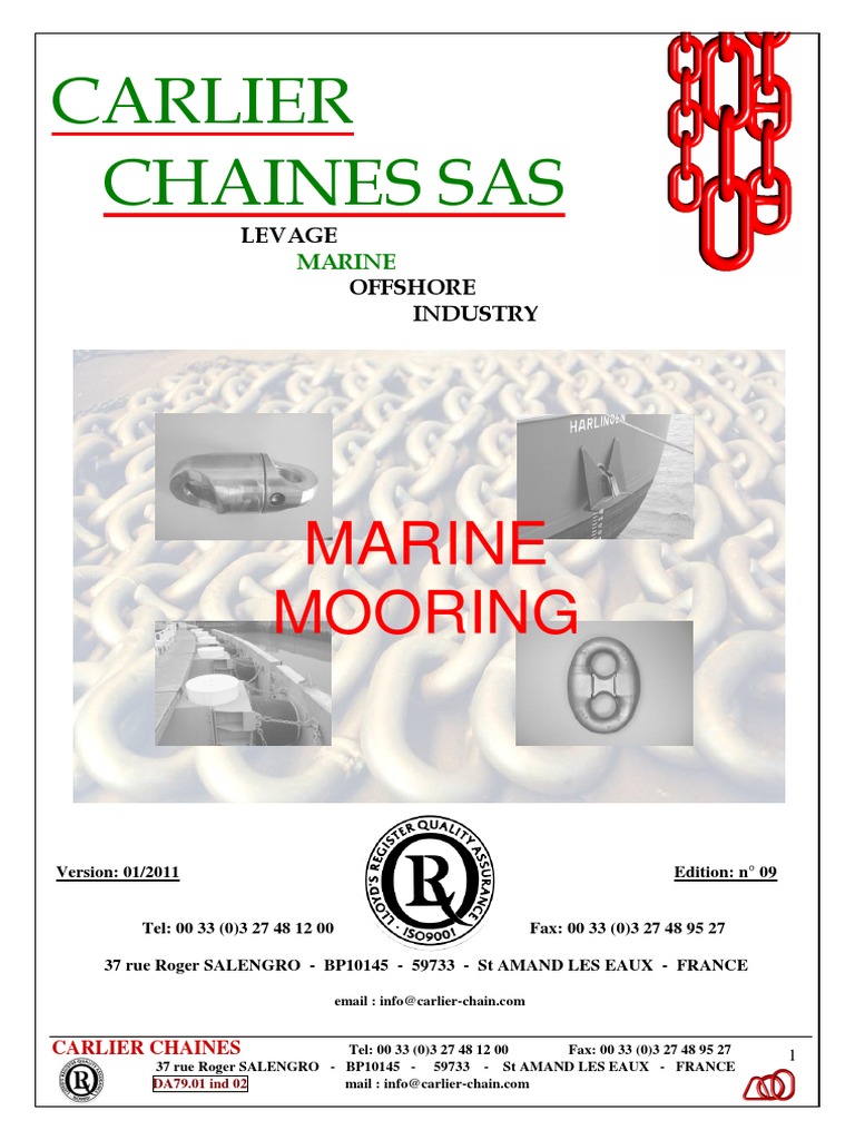Chaines Carlier Dossier Marine | PDF | Anchor | Manufactured Goods