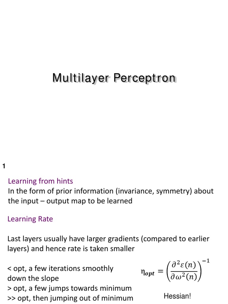 Multilayer Perceptron | PDF | Areas Of Computer Science | Theoretical ...