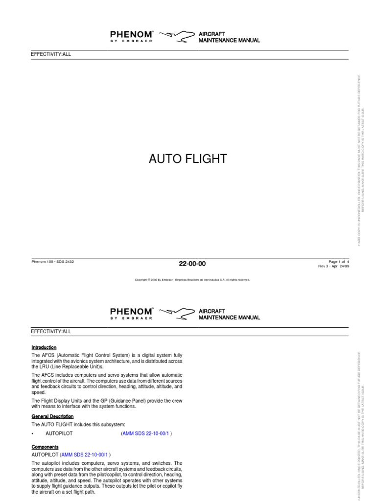Auto Flight: Effectivity:All | PDF | Aircraft Flight Control System ...