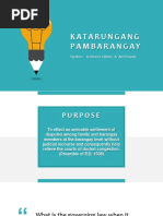 Overview of Katarungang Pambarangay Law | PDF | Mediation | Virtue
