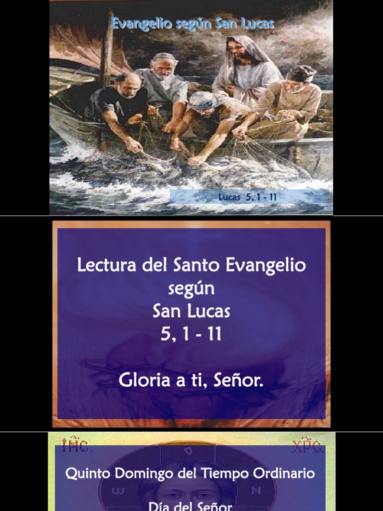 Evangelio San Lucas 5, 1-11.pps | PDF | Dios | Jesús