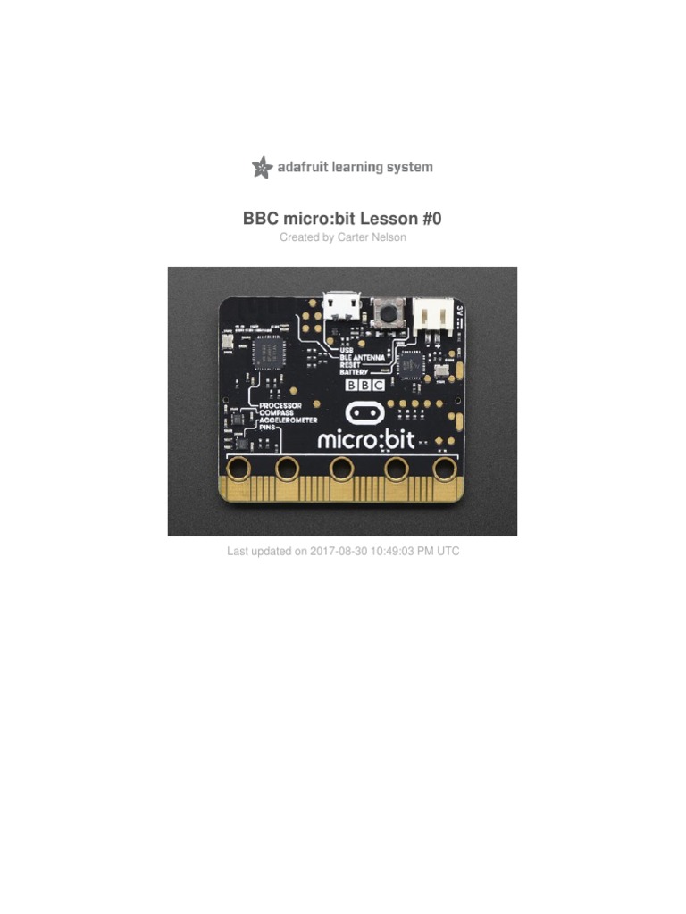 BBC Micro Bit Lesson Number 0 | PDF | Electrical Connector | Computer File