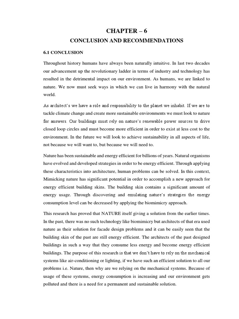 Chapter - 6: Conclusion and Recommendations | PDF | Efficient Energy ...