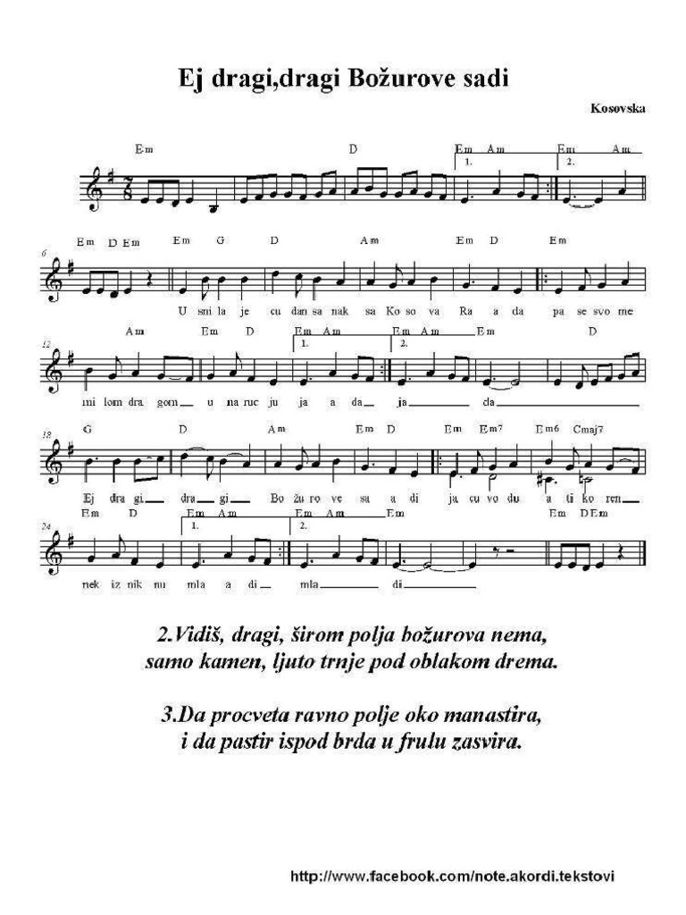 Ej Dragi Dragi, Bozurove Sadi | PDF