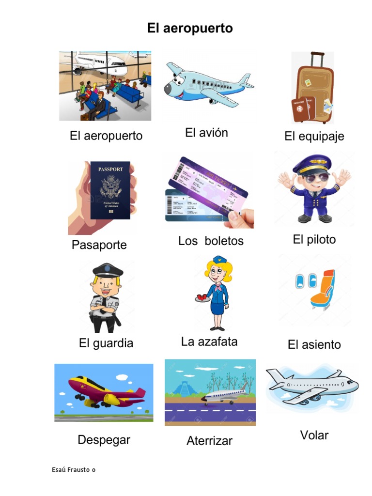 Vocabulario Aeropuerto Español | PDF