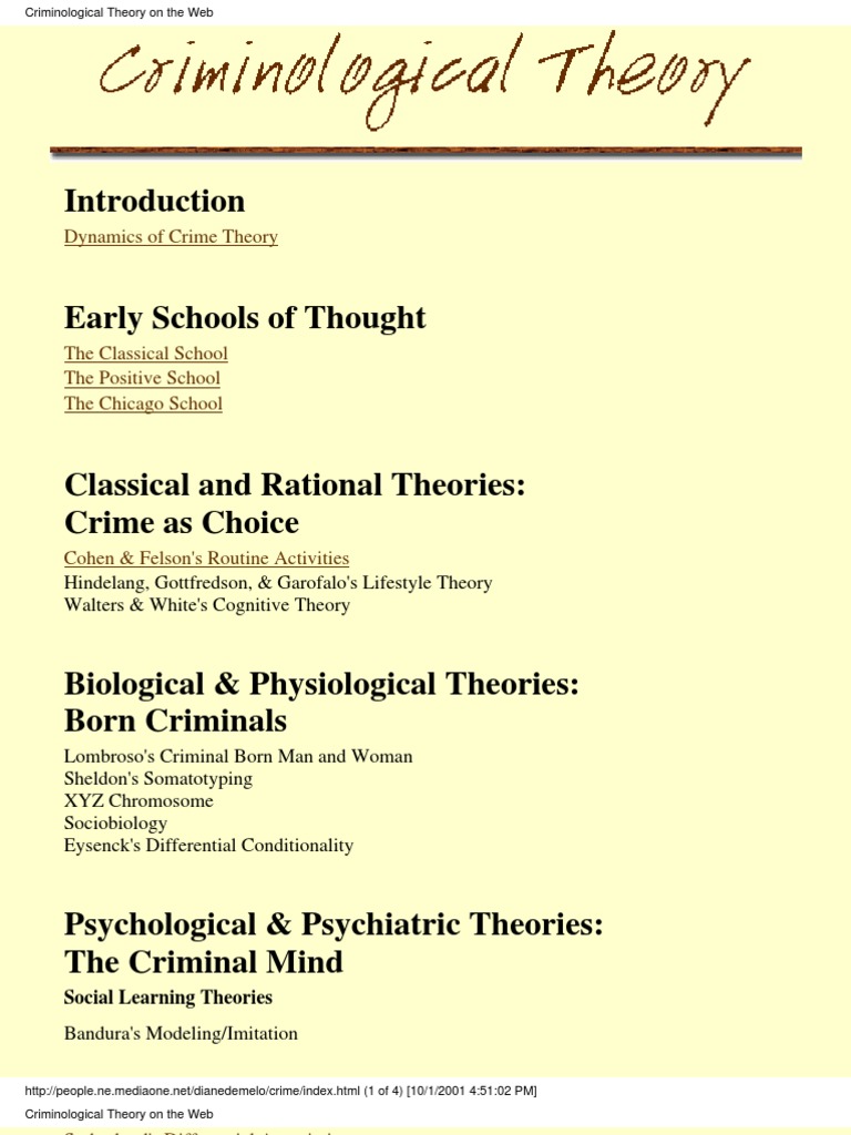 REV - criminological theories | Deviance (Sociology) | Criminology