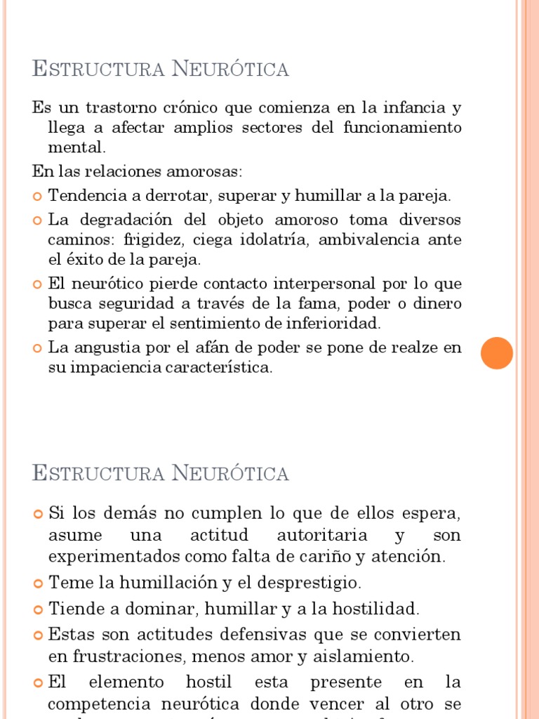 Estructura Neurótica | PDF | Narcisismo | Neurosis