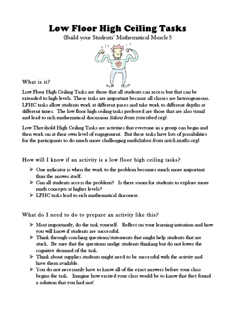 210jmetke-Low Floor High Ceiling Handouts | PDF | Accessibility | Learning