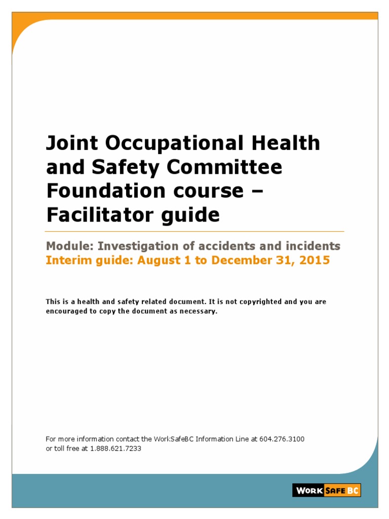 JHSC Investigations Facilitator PDF en | PDF | Occupational Safety And Health | Risk