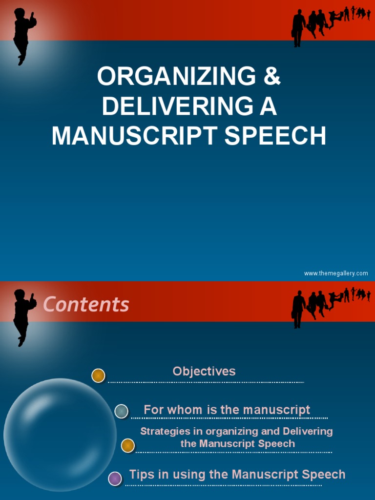 Organizing & Delivering A Manuscript Speech | PDF