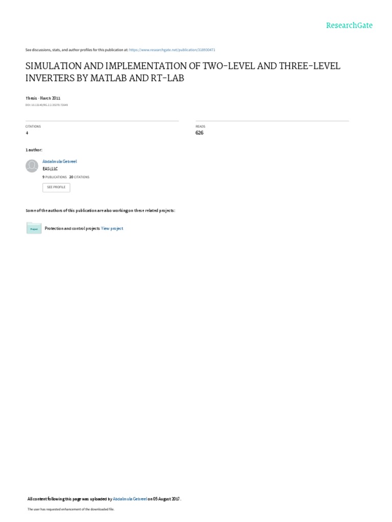 Simulation and Implementation of Two-Level and Three-Level Inverters by ...