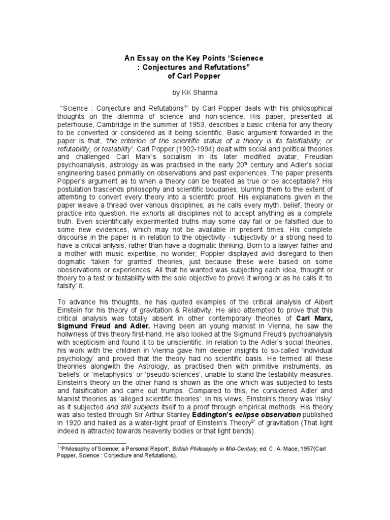 Conjectures and Refutations | PDF | Karl Popper | Falsifiability