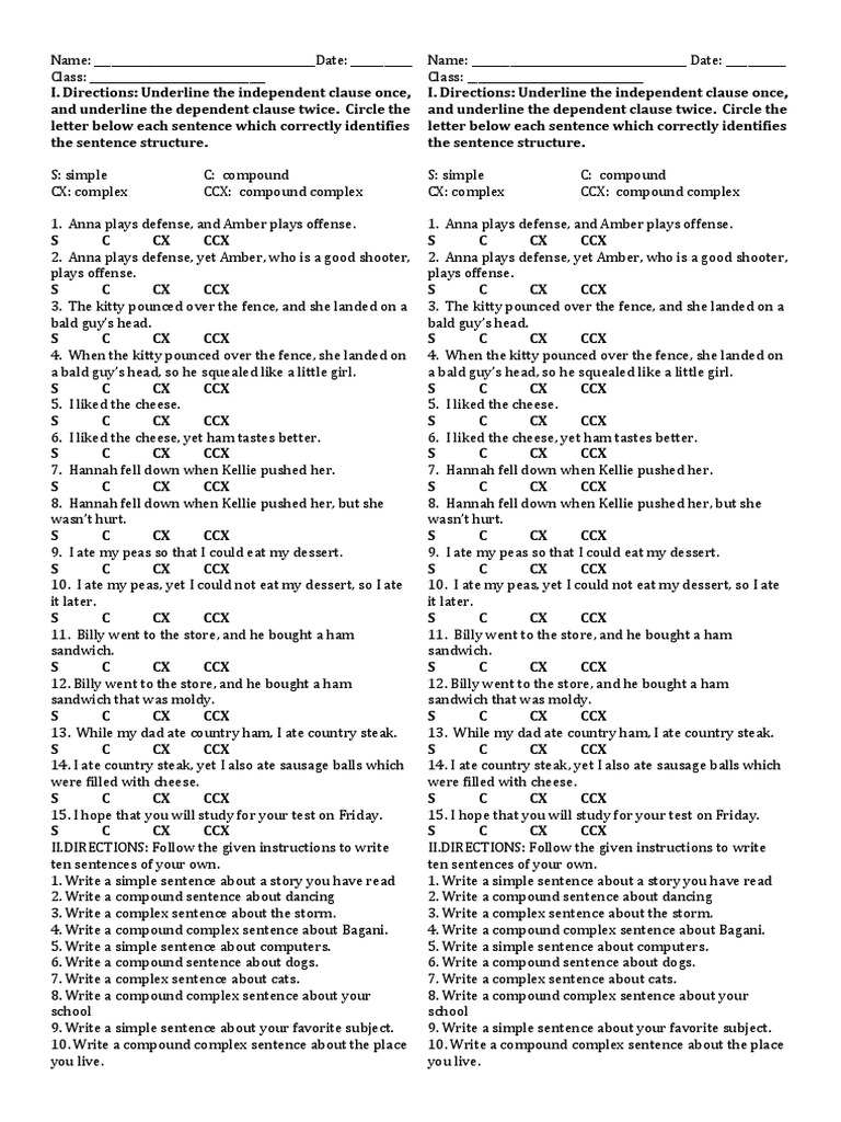 Quiz Sentence Stucture | PDF | Sentence (Linguistics) | Linguistics