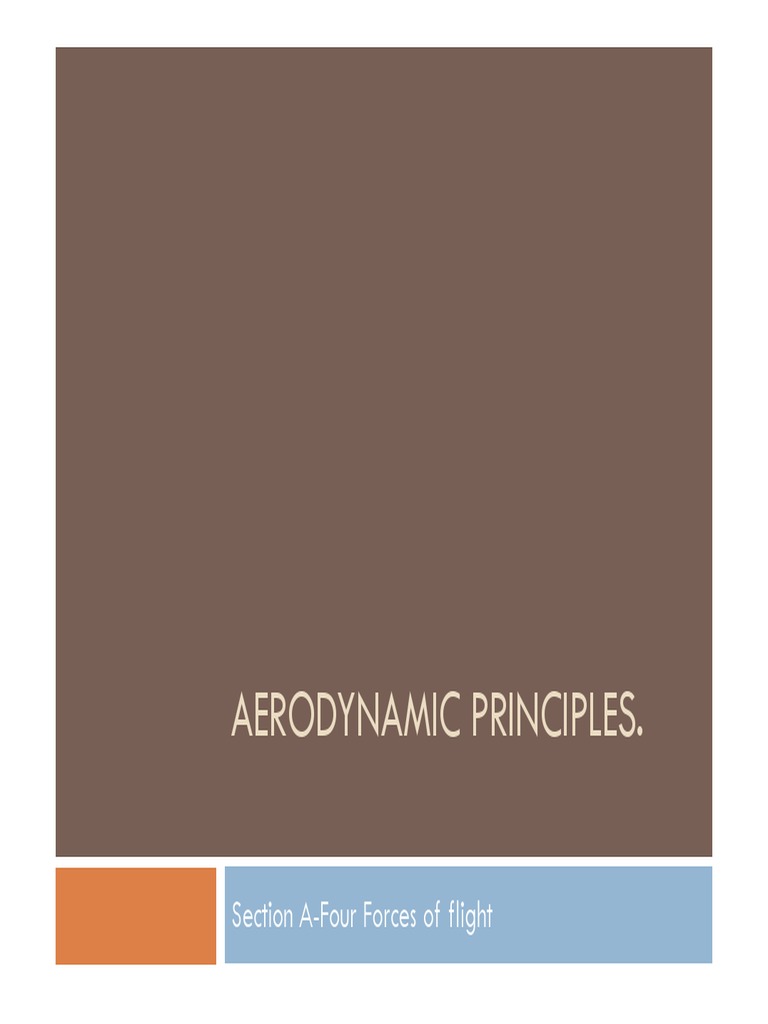 3 Aerodynamic Principles | PDF | Lift (Force) | Stall (Fluid Mechanics)