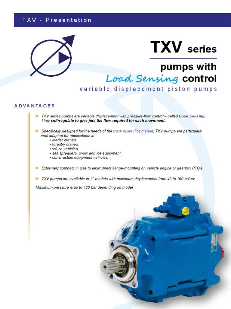 Load Sensing: Series Pumps With Control | PDF | Pump | Valve