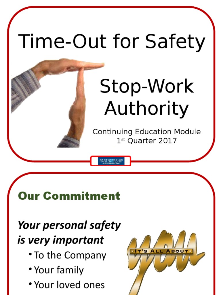 Stop-Work Authority Safety Guide | PDF | Career & Growth