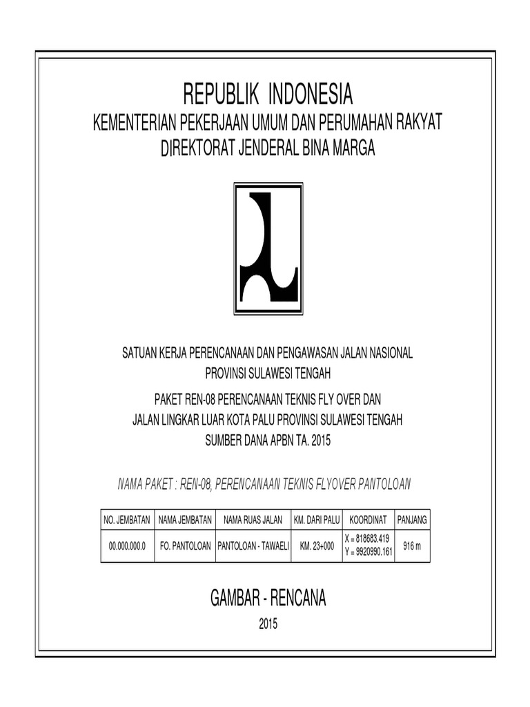 Sampul Proyek Flyover Pantoloan | PDF